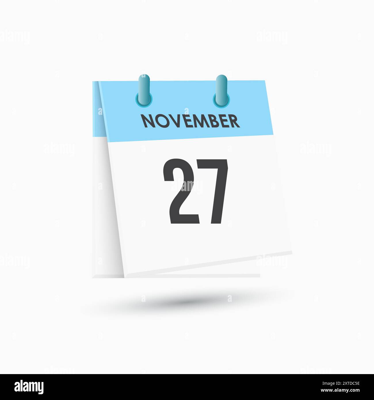 November 27 - calendar and Time planner. Daily Calendar Icon reminder ...
