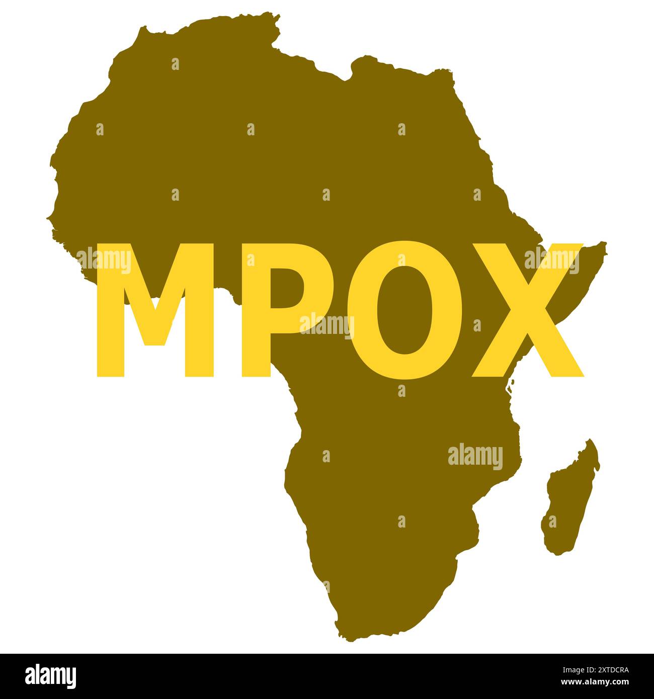 Vector illustration of Africa continent which suffers from MPOX disease ...