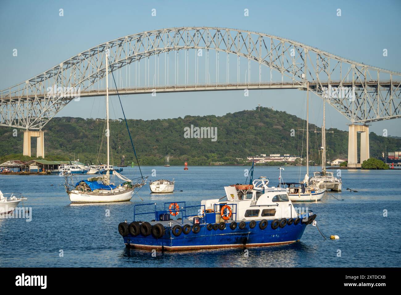 Bridge of the Americas (Puente de Las Americas) across the Panama Canal ...