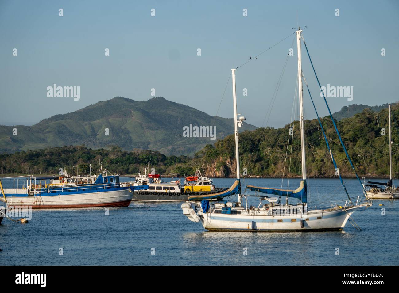 Boats in the Panama Canal (Canal de Panama Stock Photo - Alamy