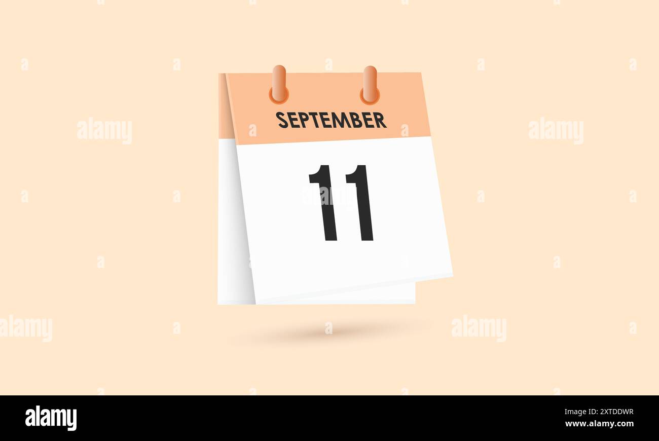 September 11 - calendar and Time planner. Daily Calendar Icon reminder ...
