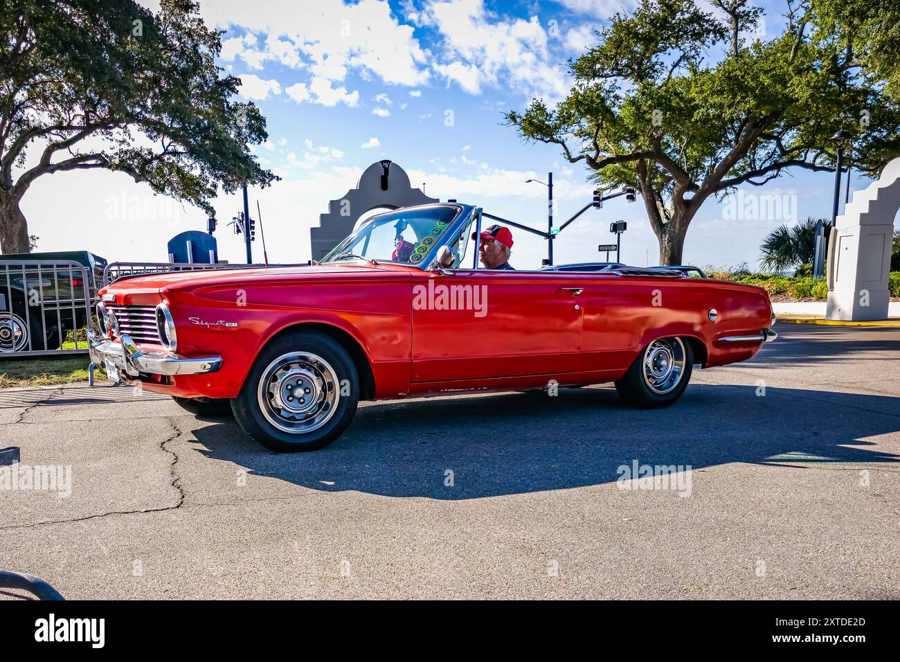 Gulfport, MS - October 02, 2023: Low perspective side view of a 1964 ...