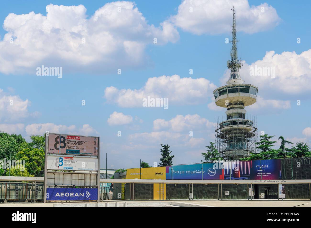 Thessaloniki, Greece entrance to 88th TIF International fair taking ...