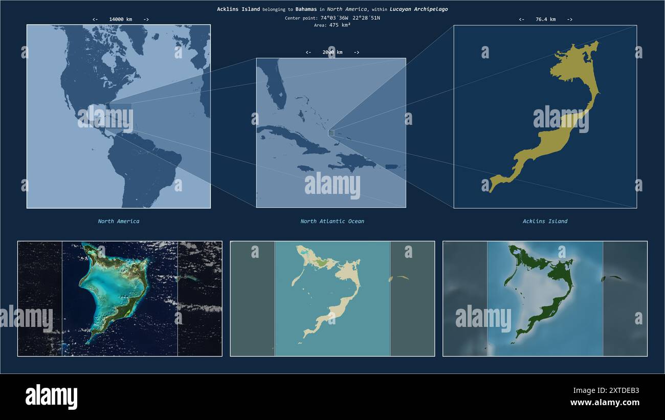 Acklins Island in the North Atlantic Ocean - belonging to Bahamas ...