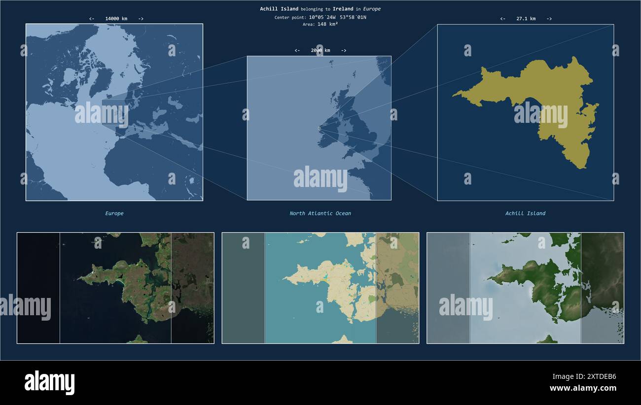 Achill Island in the North Atlantic Ocean - belonging to Ireland ...