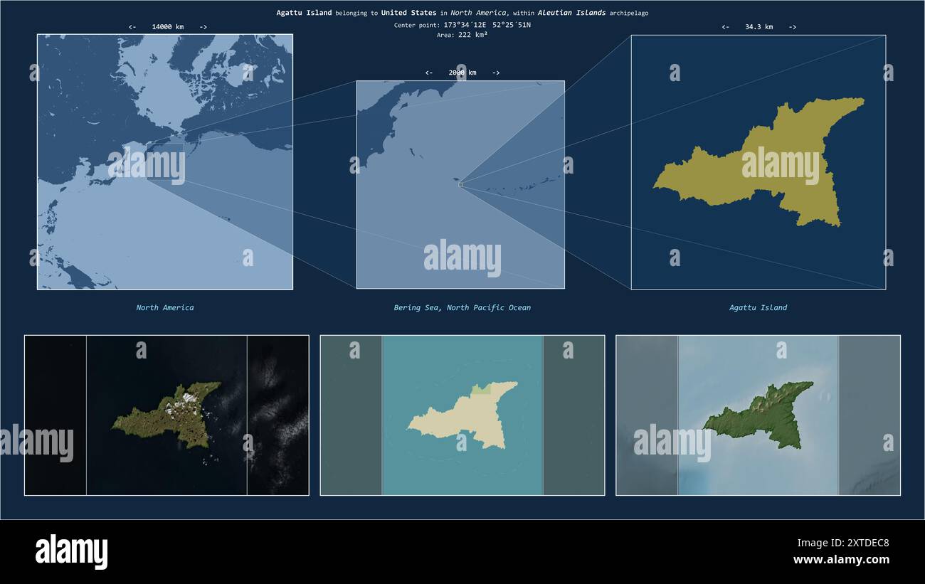 Agattu Island in the Bering Sea - belonging to United States. Described ...