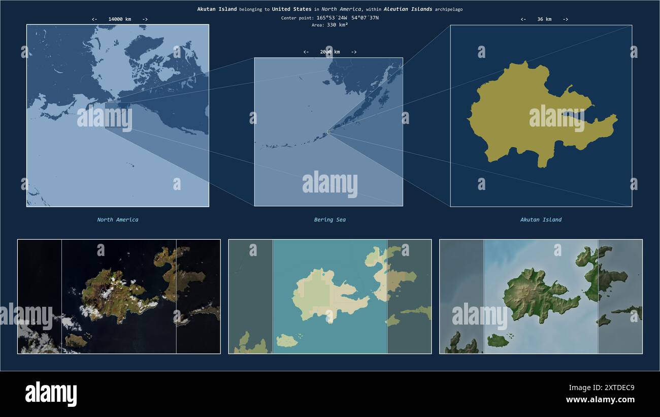 Akutan Island in the Bering Sea - belonging to United States. Described ...