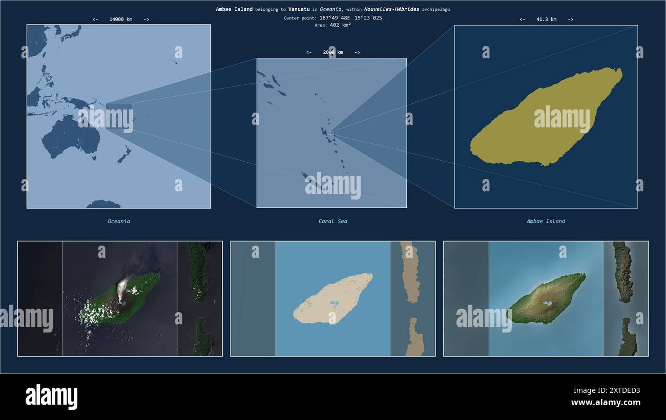 Ambae Island in the Coral Sea - belonging to Vanuatu. Described ...