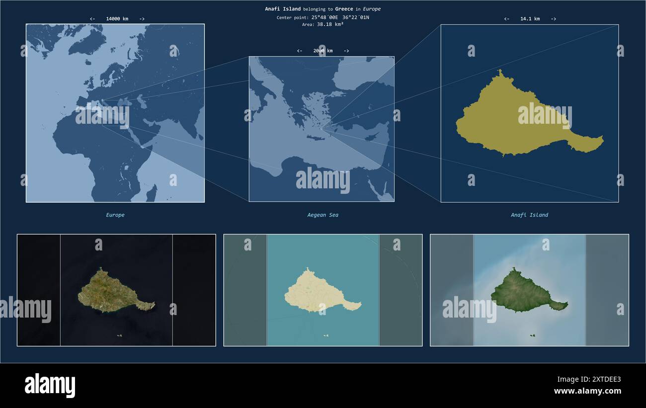 Anafi Island in the Aegean Sea - belonging to Greece. Described ...