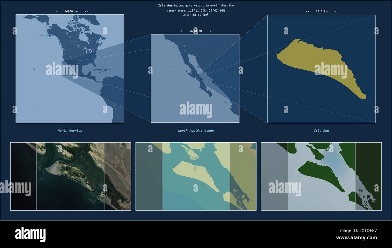 Isla Ana in the North Pacific Ocean - belonging to Mexico. Described ...