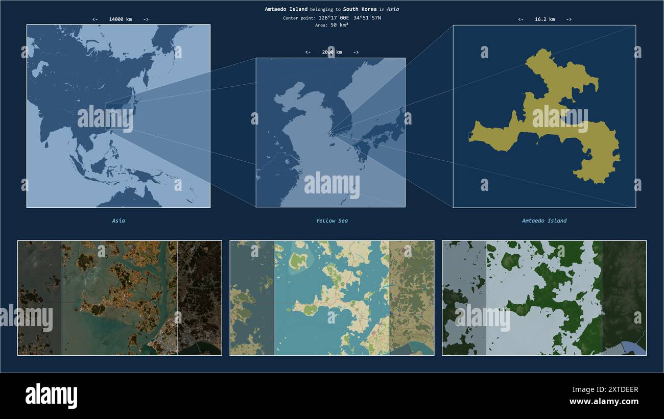 Amtaedo Island in the Yellow Sea - belonging to South Korea. Described ...