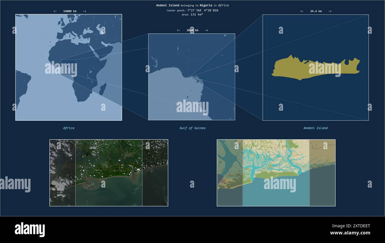 Andoni Island in the Gulf of Guinea - belonging to Nigeria. Described ...