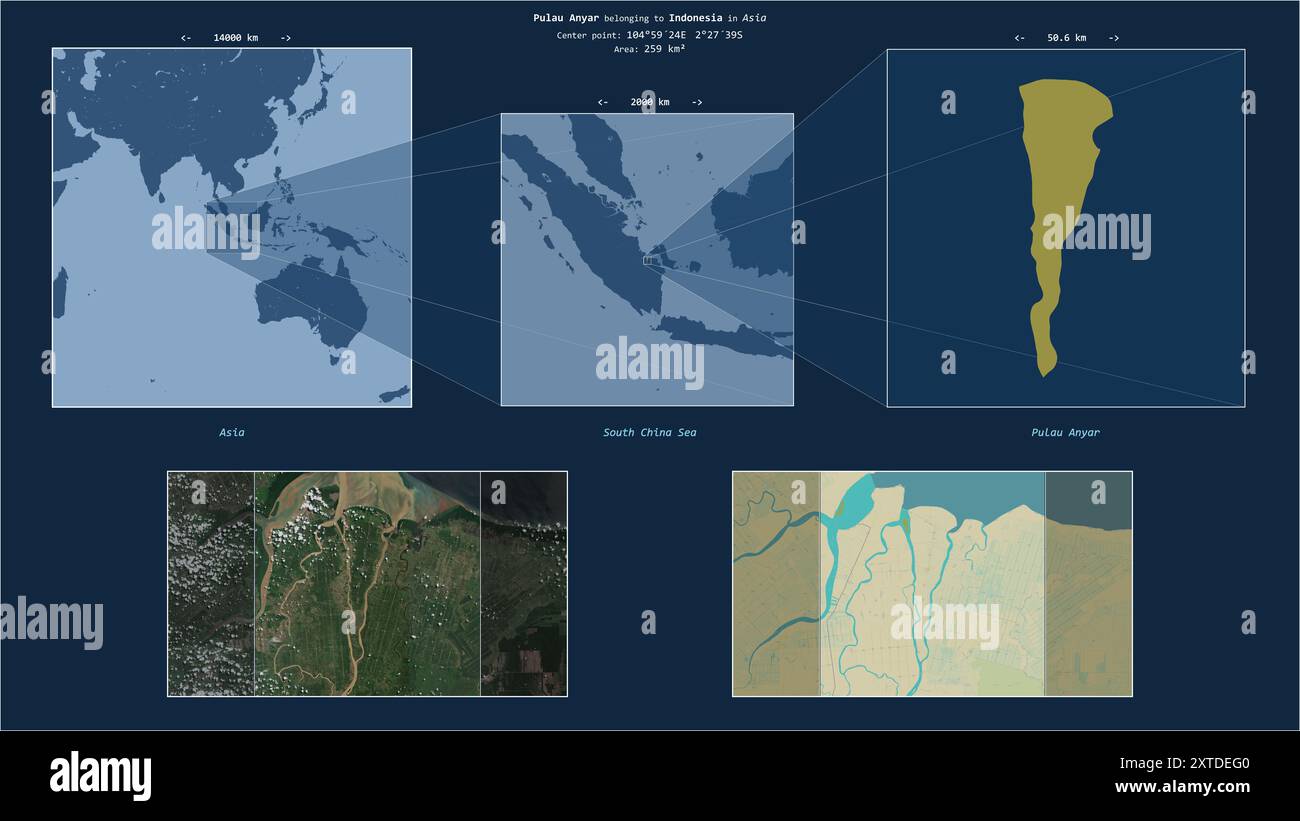 Pulau Anyar in the South China Sea - belonging to Indonesia. Described ...