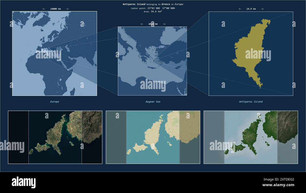 Antiparos Island in the Aegean Sea - belonging to Greece. Described ...