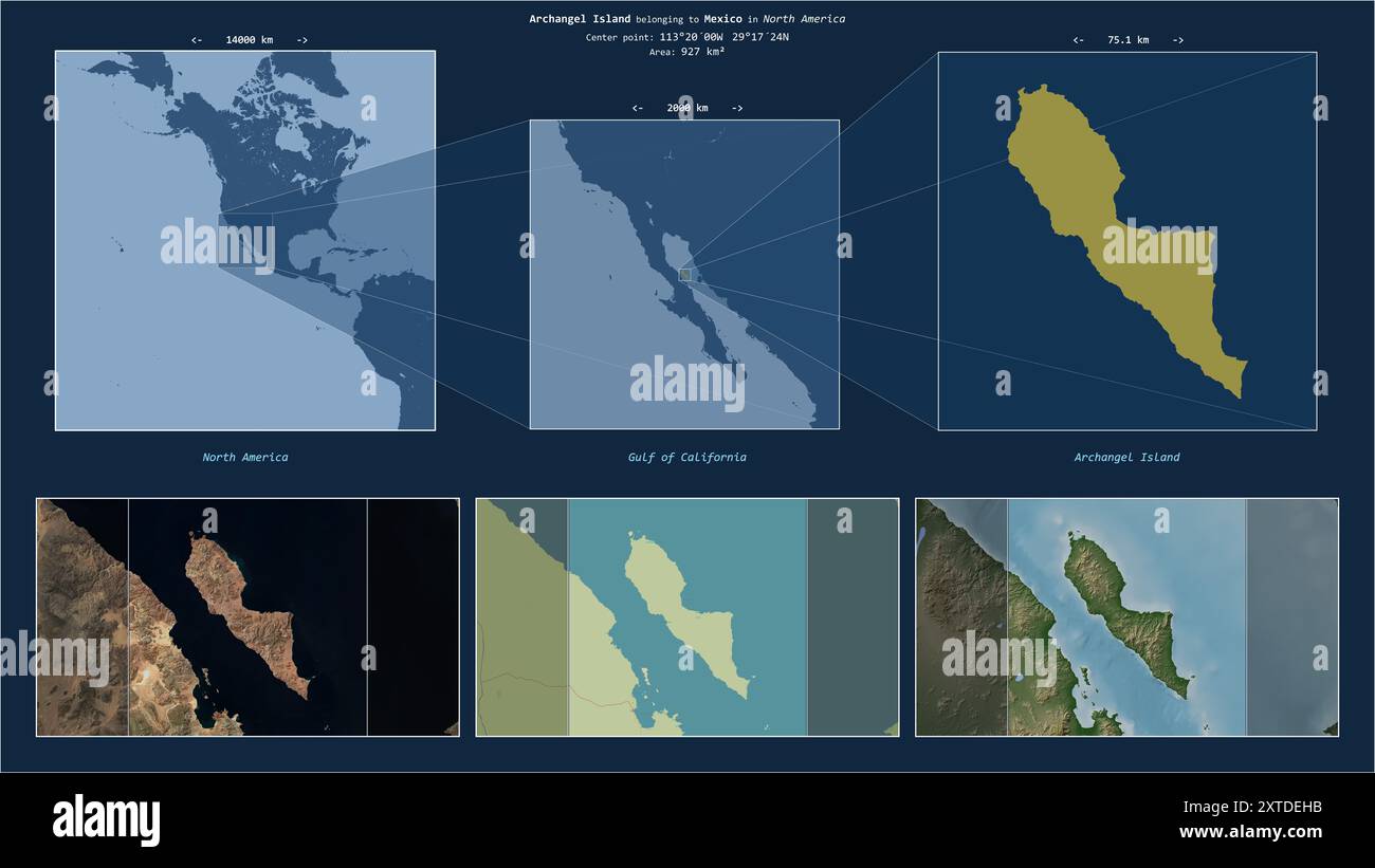 Archangel Island in the Gulf of California - belonging to Mexico ...