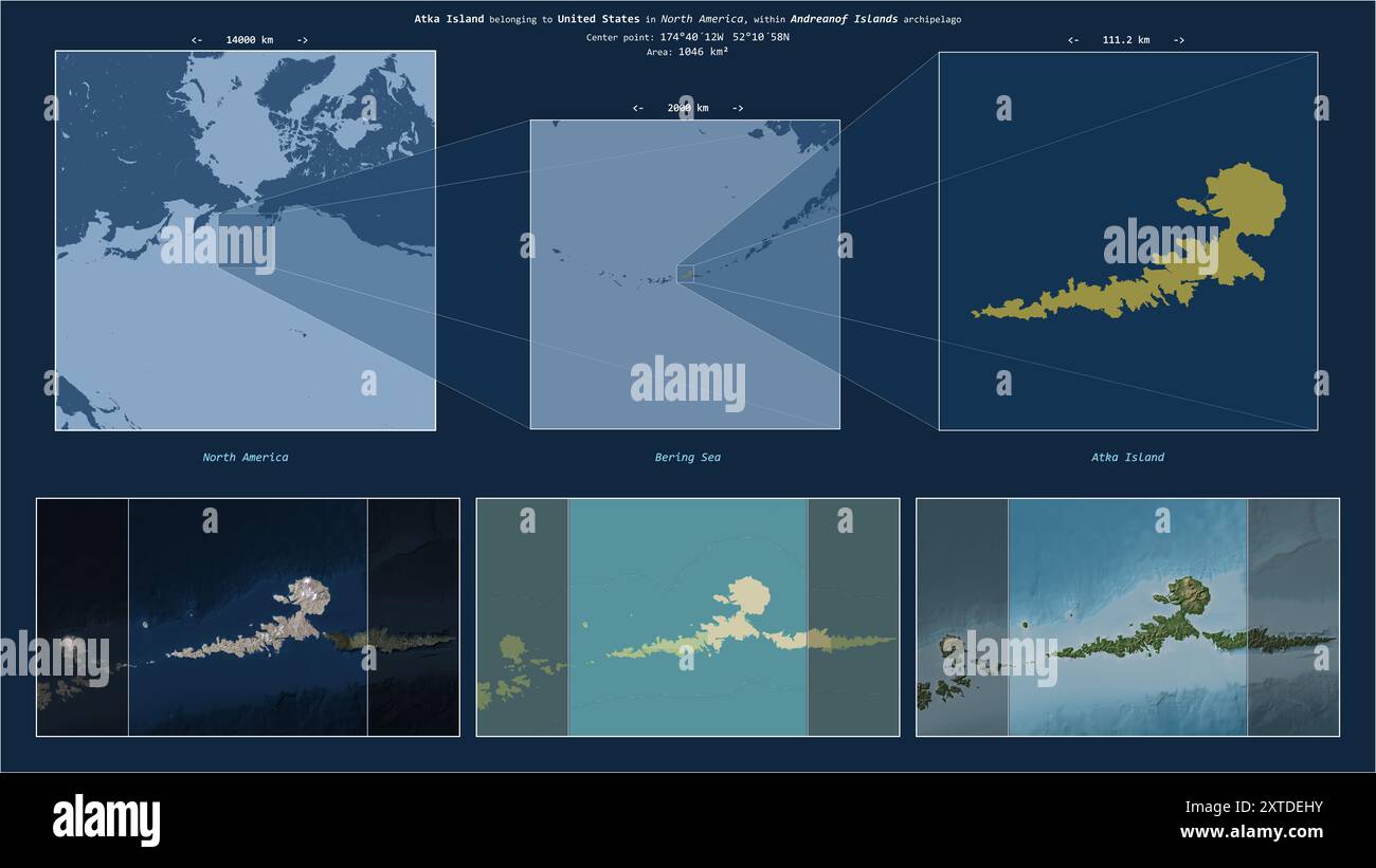 Atka Island in the Bering Sea - belonging to United States. Described ...
