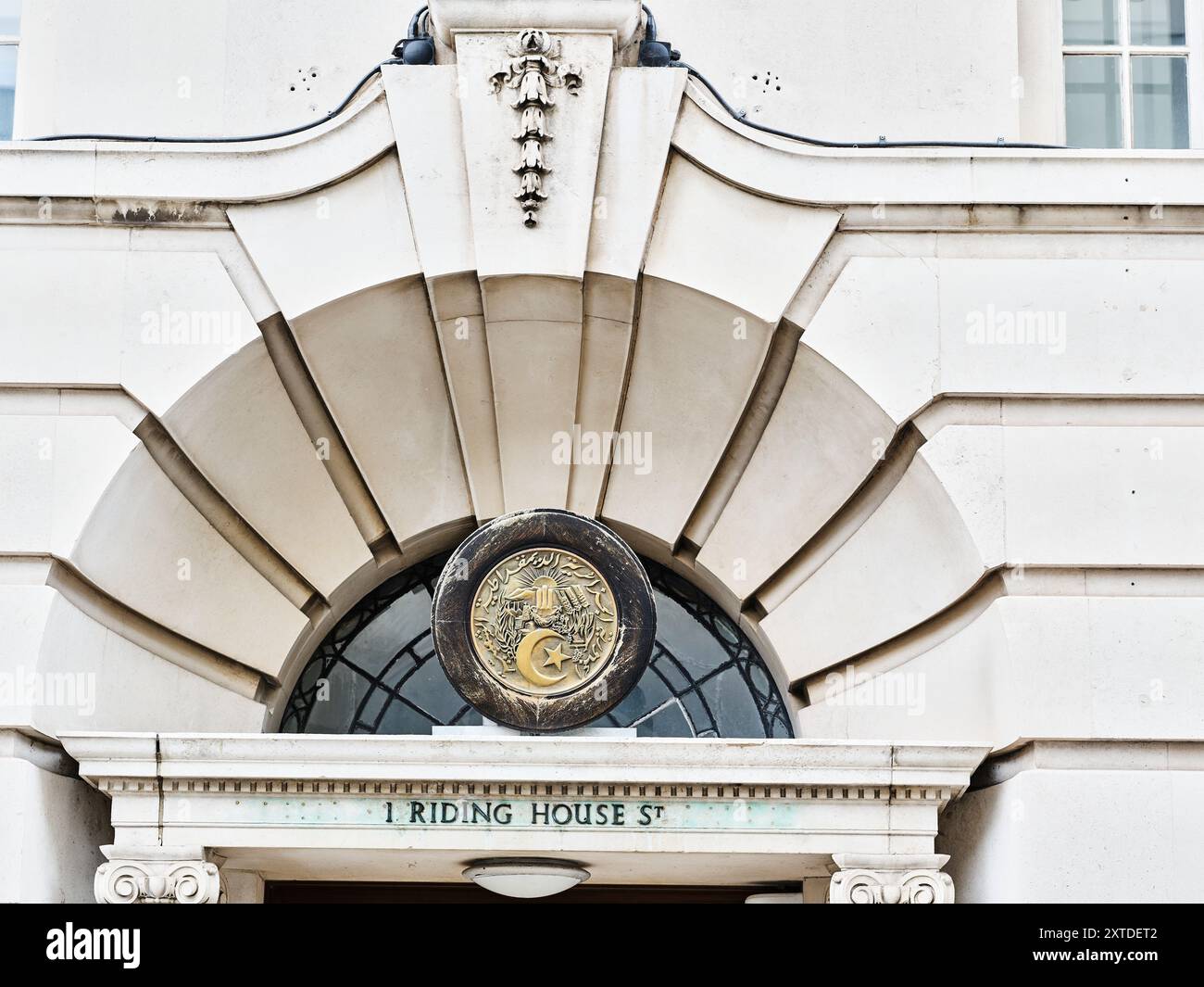 Embassy of Algeria, 1 Riding House, London, England Stock Photo - Alamy