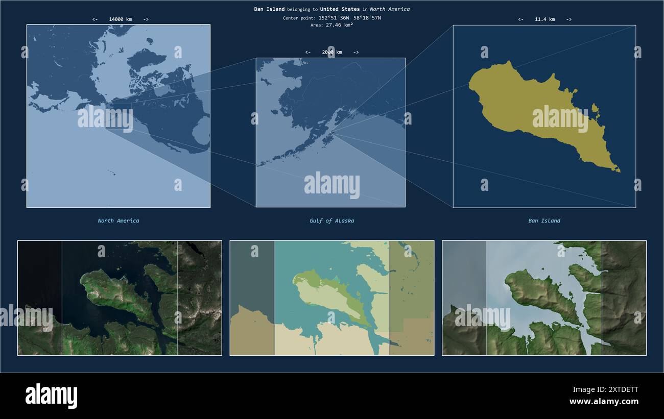 Ban Island in the Gulf of Alaska - belonging to United States ...