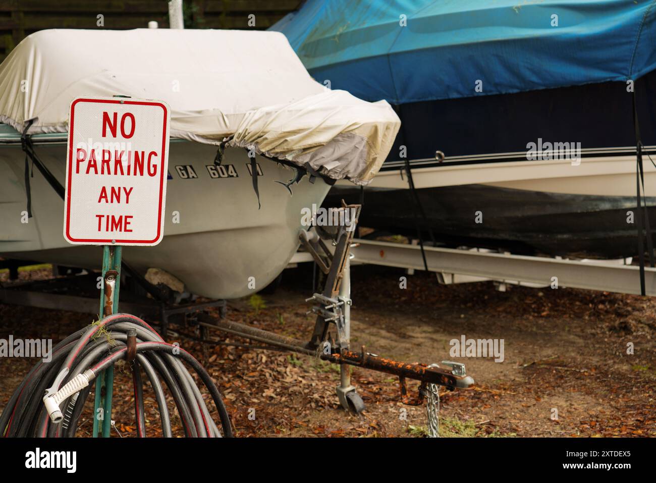 Tarped boat hi-res stock photography and images - Alamy