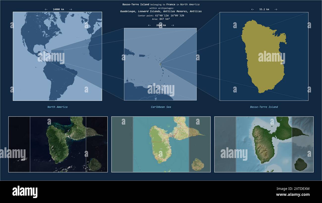 Basse-Terre Island in the Caribbean Sea - belonging to France ...