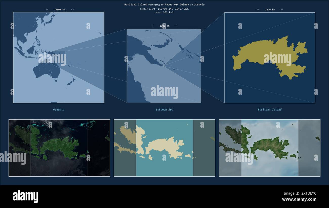 Basilaki Island in the Solomon Sea - belonging to Papua New Guinea ...