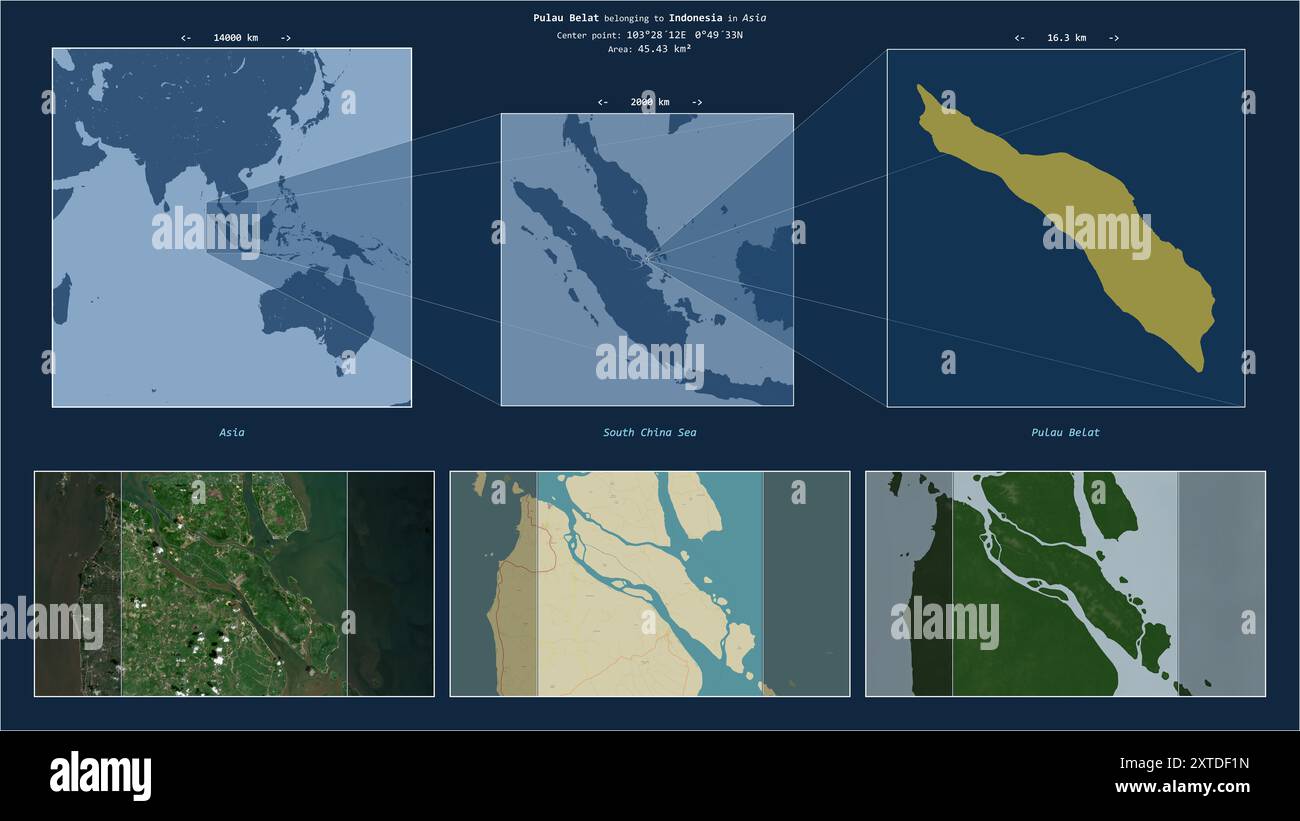Pulau Belat in the South China Sea - belonging to Indonesia. Described ...