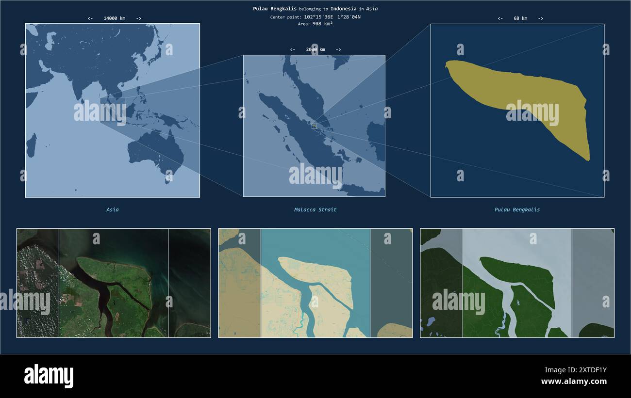 Pulau Bengkalis in the Malacca Strait - belonging to Indonesia ...