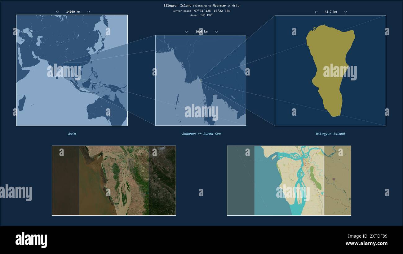 Bilugyun Island in the Andaman or Burma Sea - belonging to Myanmar ...