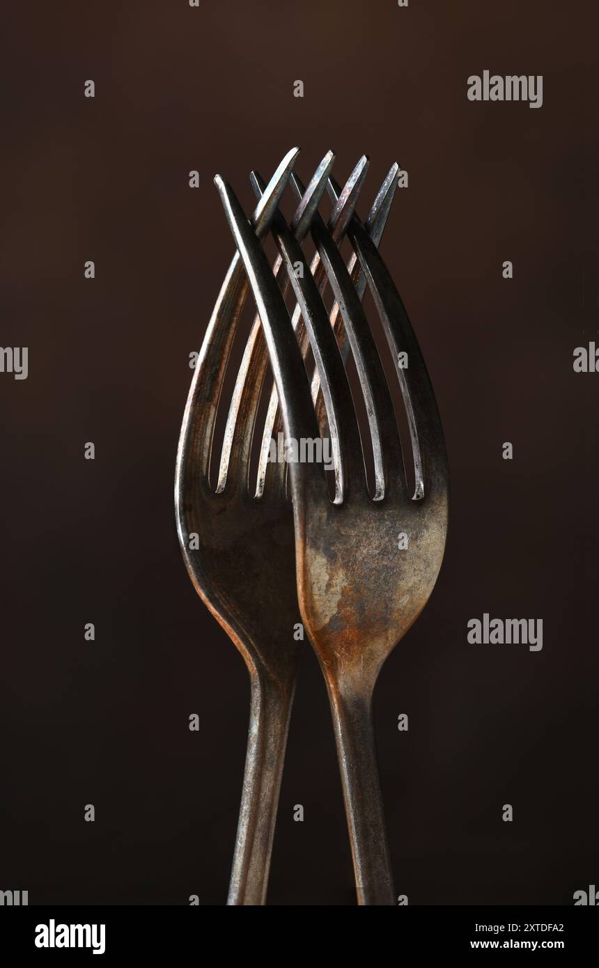 Two Forks Still Life Stock Photo - Alamy