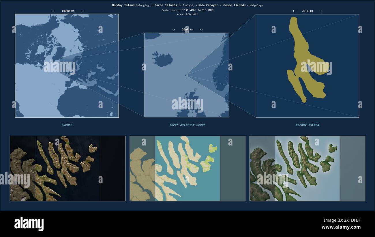 Boroy Island in the North Atlantic Ocean - belonging to Faroe Islands ...