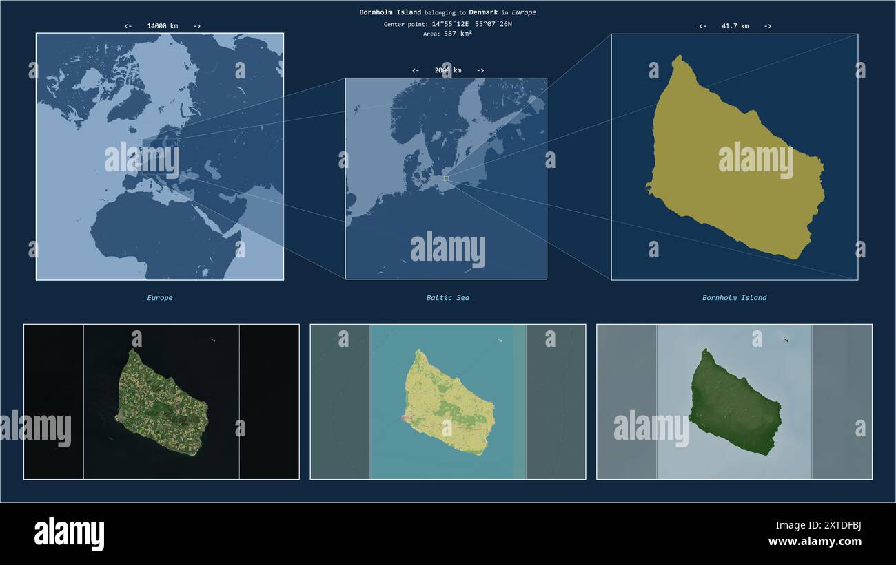 Bornholm Island in the Baltic Sea - belonging to Denmark. Described ...