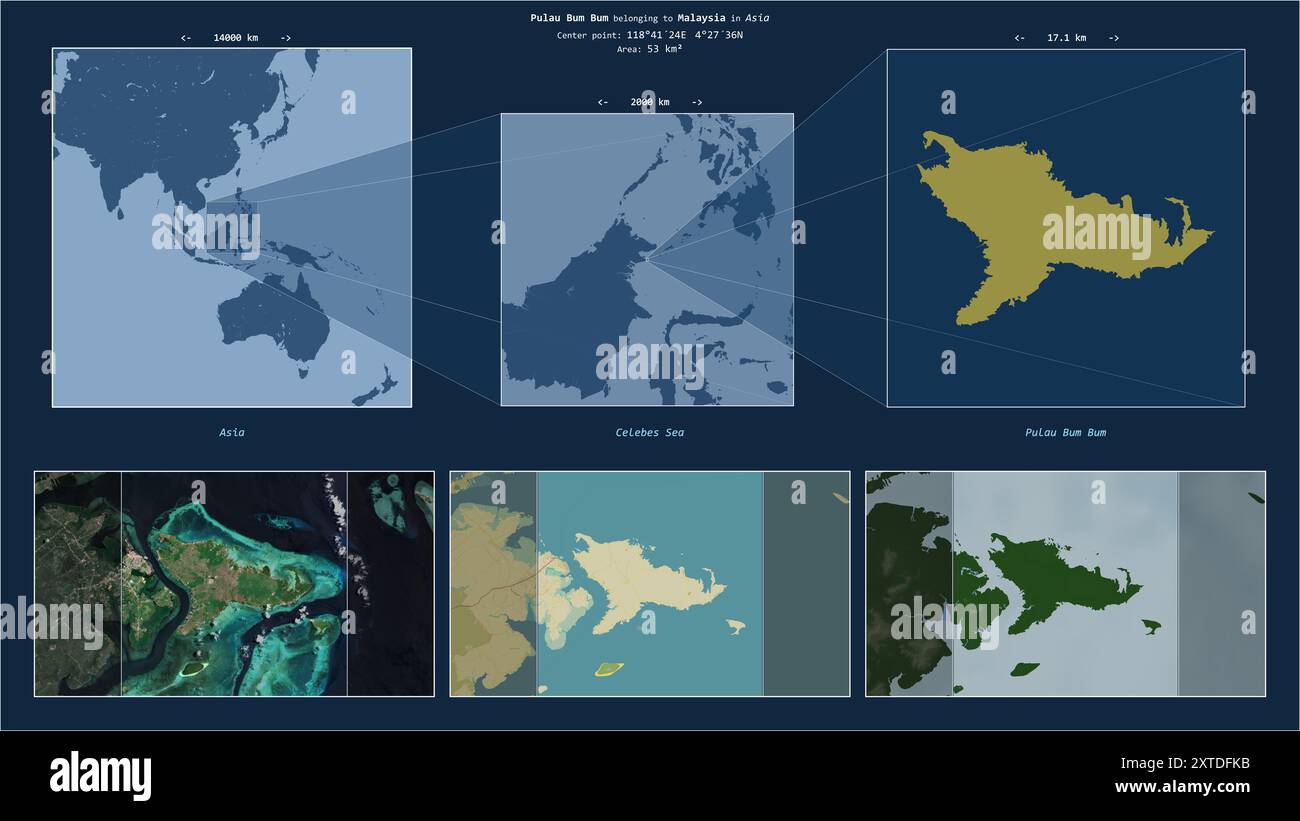 Pulau Bum Bum in the Celebes Sea - belonging to Malaysia. Described ...
