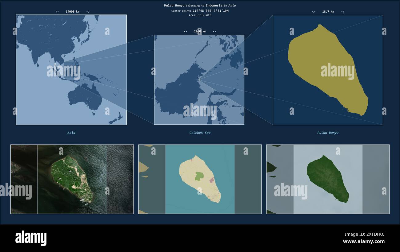 Pulau Bunyu in the Celebes Sea - belonging to Indonesia. Described ...