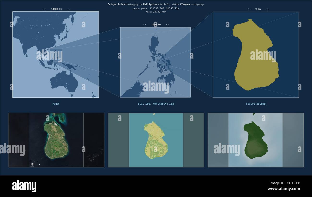 Caluya Island in the Sulu Sea - belonging to Philippines. Described ...