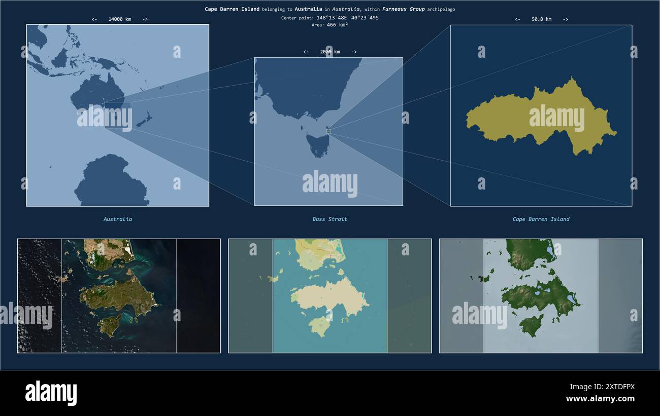 Cape Barren Island in the Bass Strait - belonging to Australia ...