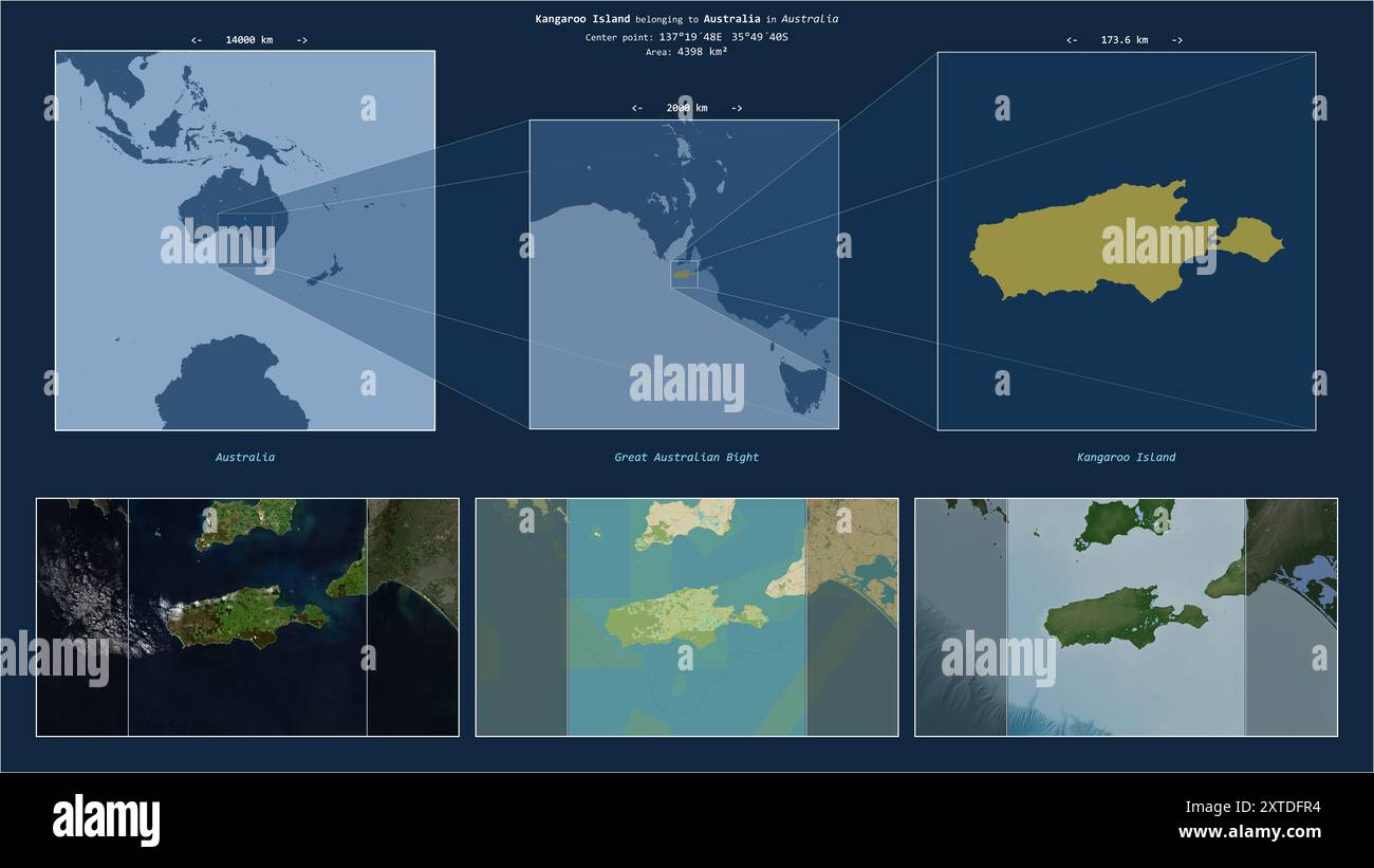 Kangaroo Island in the Great Australian Bight - belonging to Australia ...