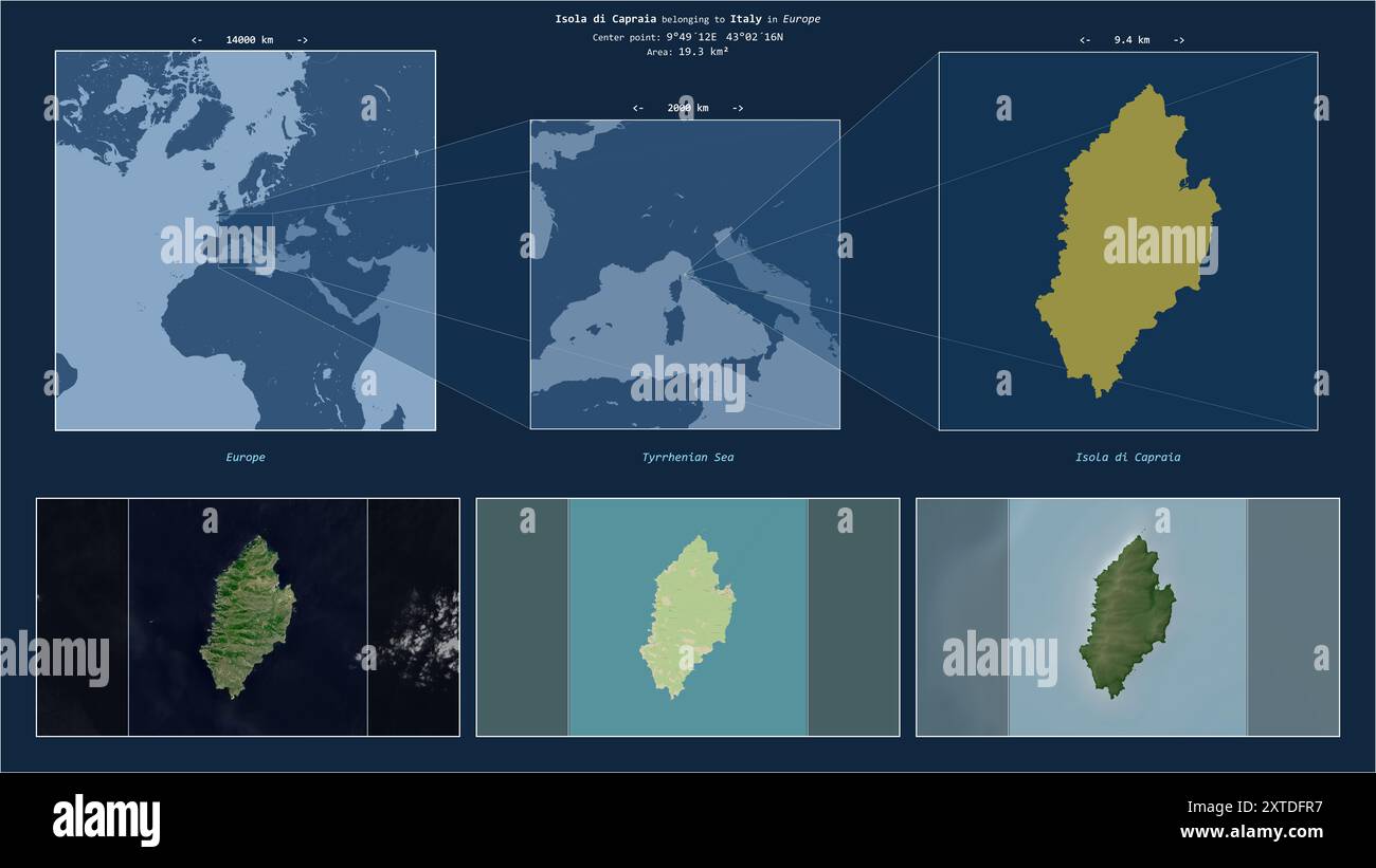 Isola di Capraia in the Tyrrhenian Sea - belonging to Italy. Described ...