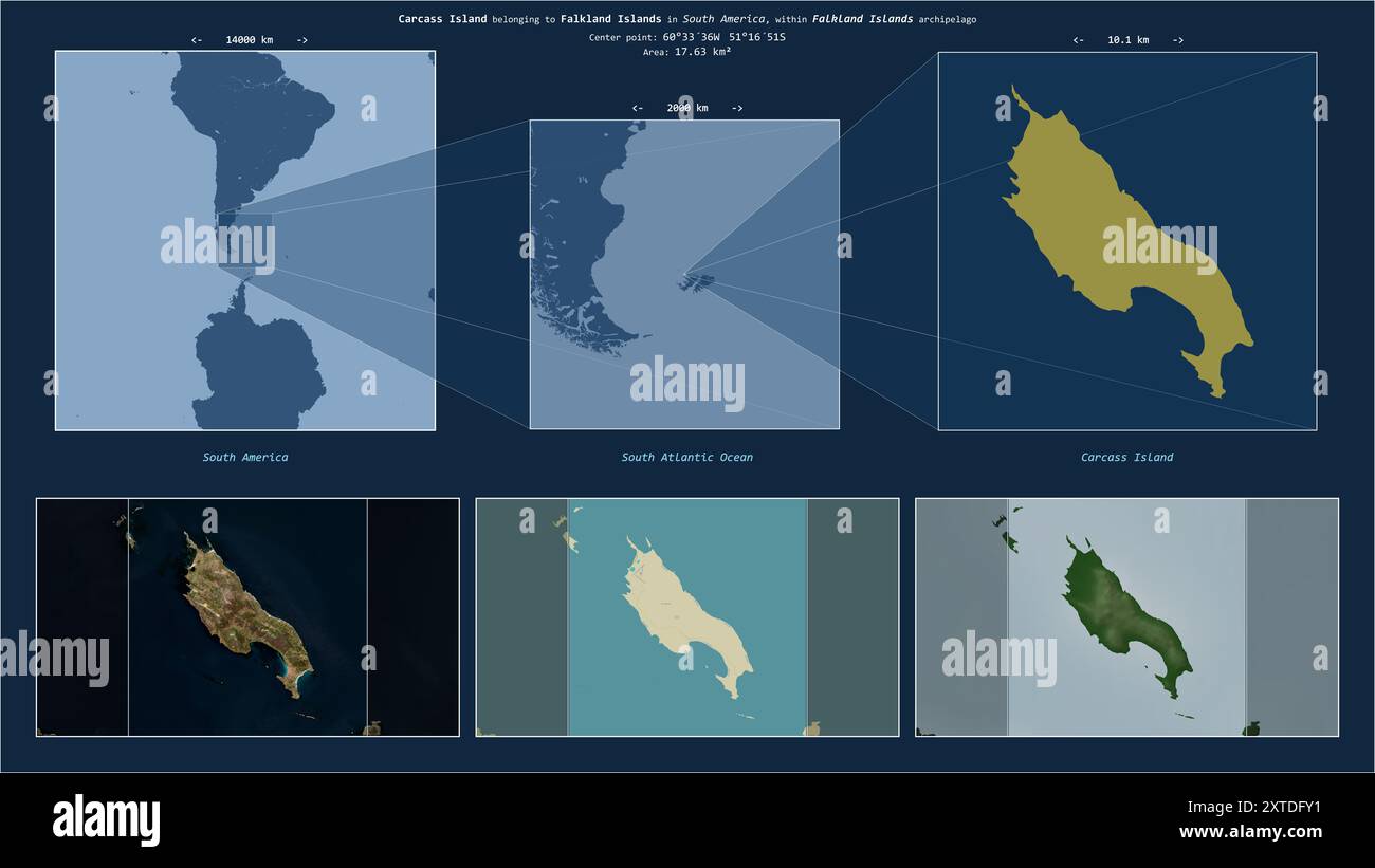 Carcass Island in the South Atlantic Ocean - belonging to Falkland ...