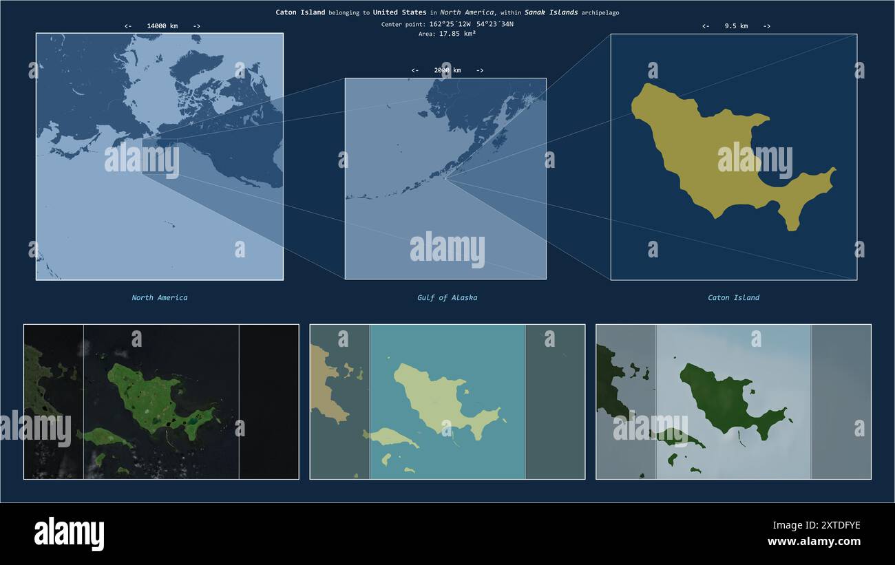 Caton Island in the Gulf of Alaska - belonging to United States ...