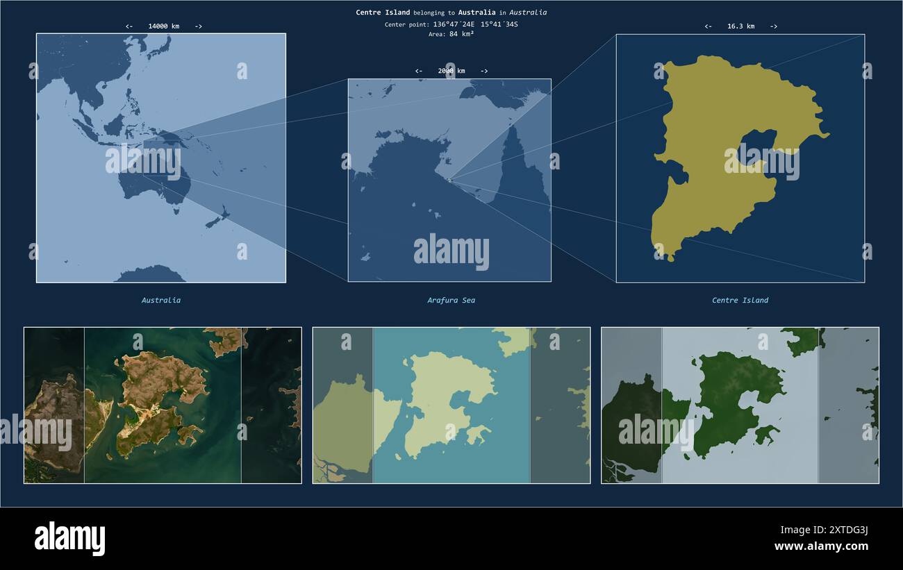 Centre Island in the Arafura Sea - belonging to Australia. Described ...
