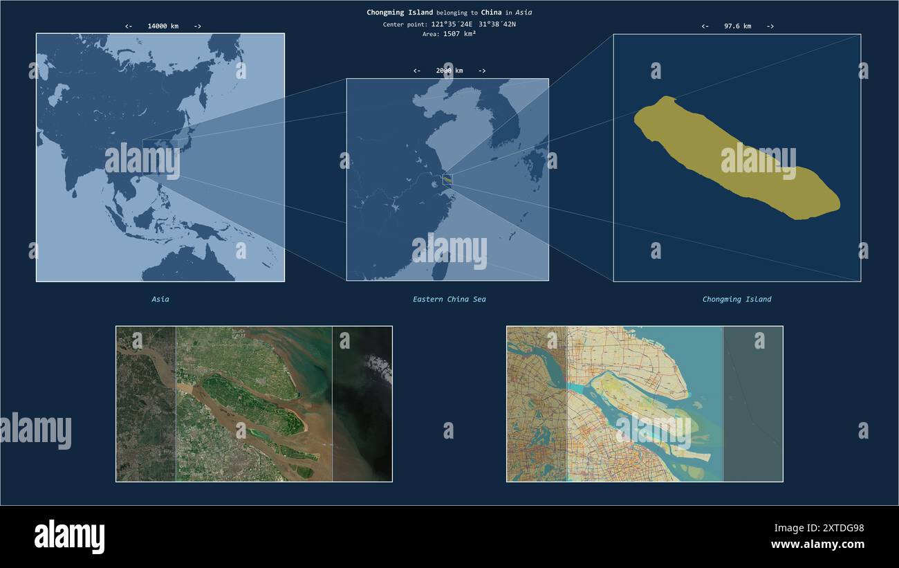 Chongming Island in the Eastern China Sea - belonging to China ...