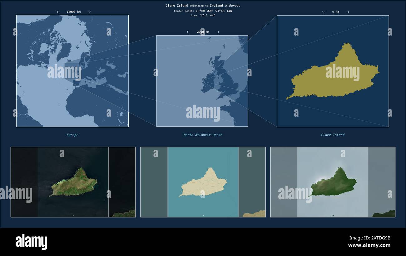 Clare Island in the North Atlantic Ocean - belonging to Ireland ...