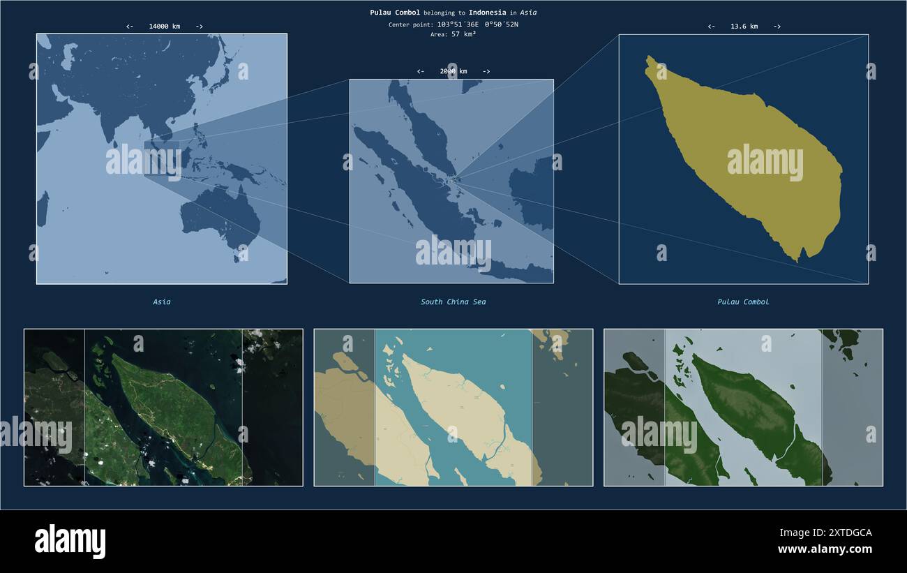 Pulau Combol in the South China Sea - belonging to Indonesia. Described ...