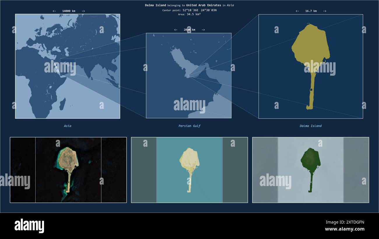 Dalma Island in the Persian Gulf - belonging to United Arab Emirates ...