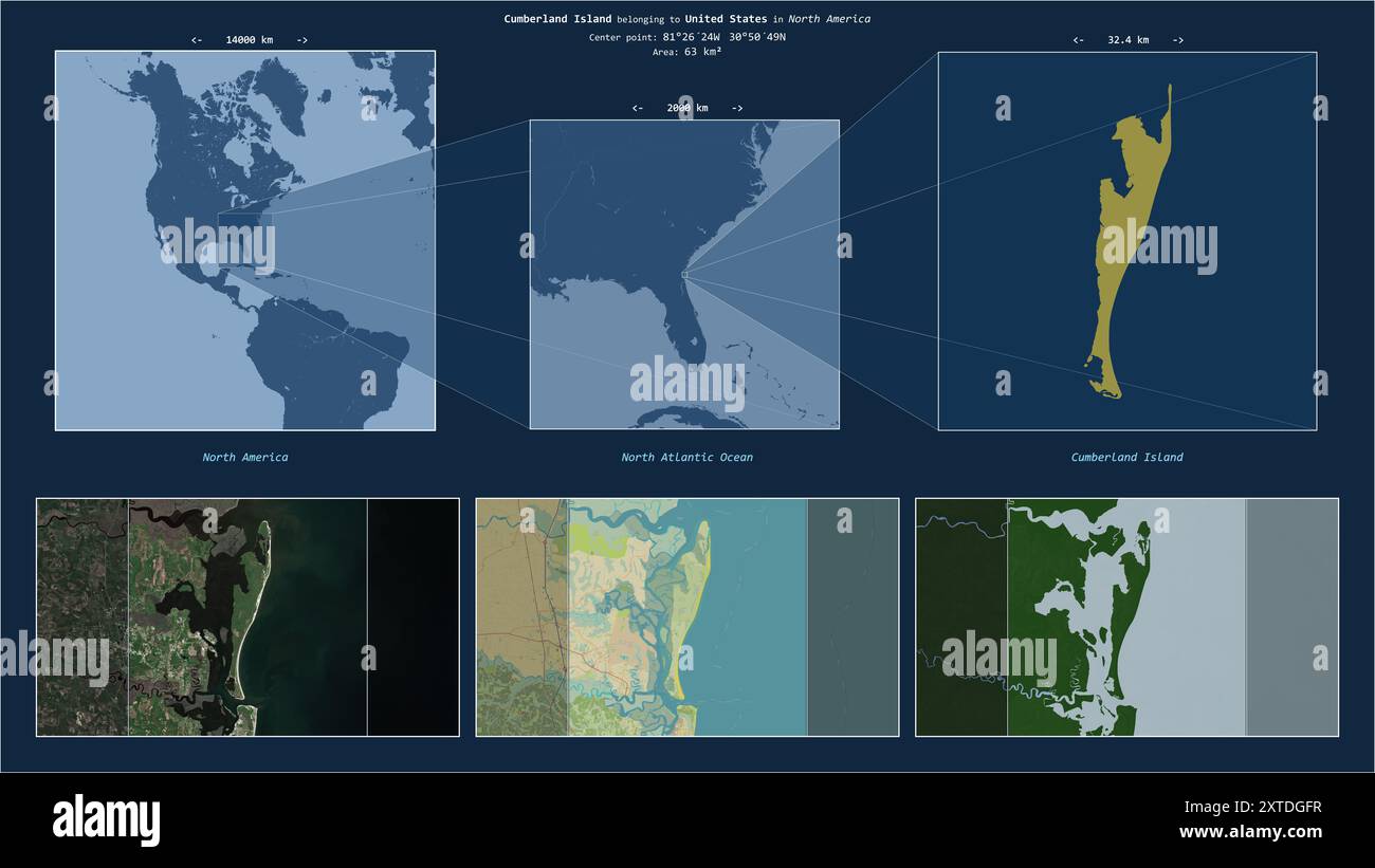 Cumberland Island in the North Atlantic Ocean - belonging to United ...