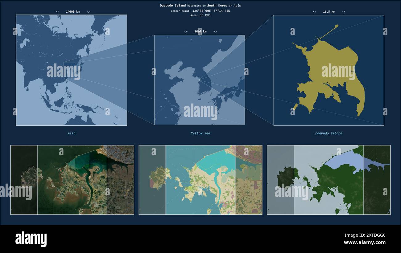 Daebudo Island in the Yellow Sea - belonging to South Korea. Described ...