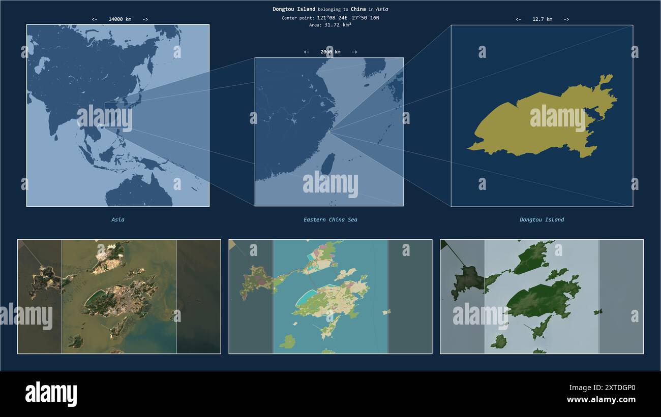 Dongtou Island in the Eastern China Sea - belonging to China. Described ...