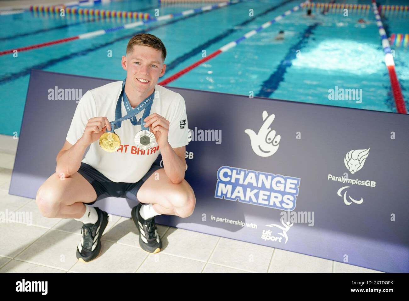 Duncan Scott with his Olympics medals during the Access to Pools for ...