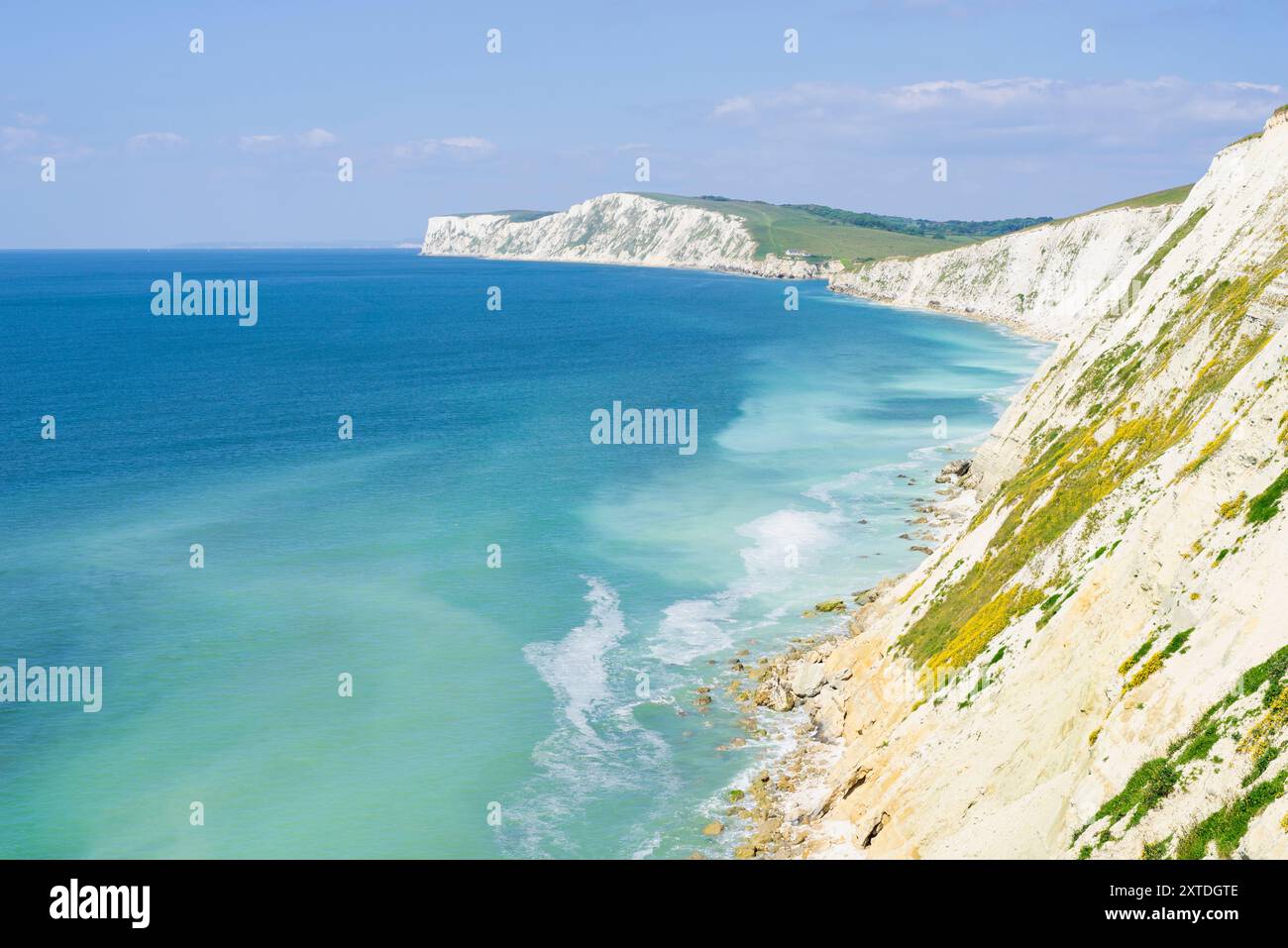 Isle of Wight UK - West Wight Isle of Wight Freshwater bay and white ...