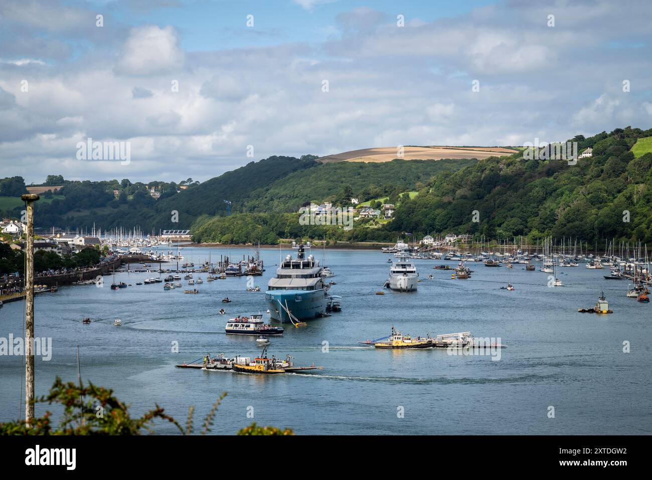 Estuary of the River Dart in Dartmouth, Devon, England, UK Stock Photo ...